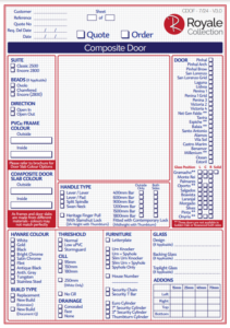 PVCu Composite Door Order Form - MB Frames