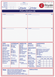 PVCu Windows Order Form 4 - MB Frames